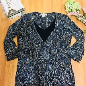 Dress Barn | Tops | Dress Barn 34 Sleeve Paisley Blouse | Poshmark